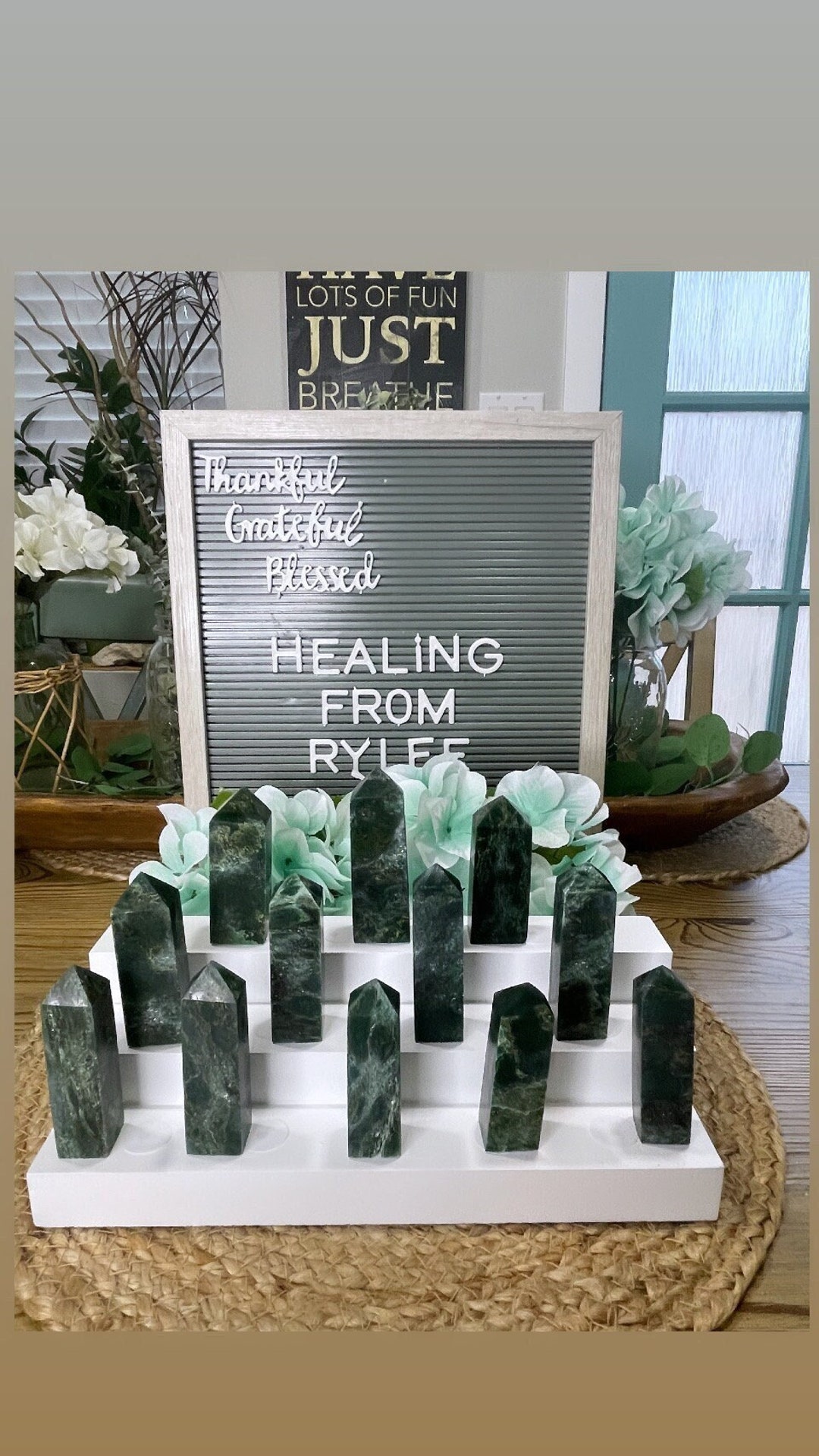 Emerald Towers / Healing Crystals / Points / Obelisk / Home Decor ...