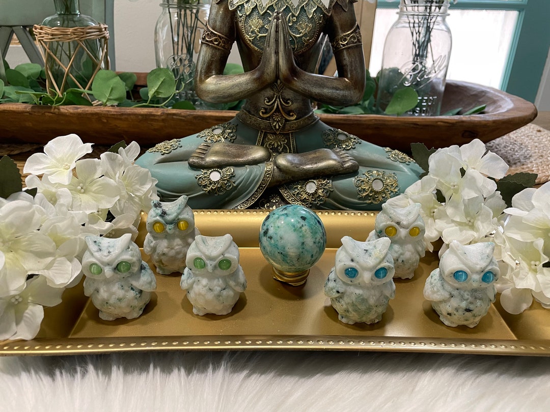 Phoenix Stone Owl/sphere - Healing Crystals / Polished Gems / Natural ...