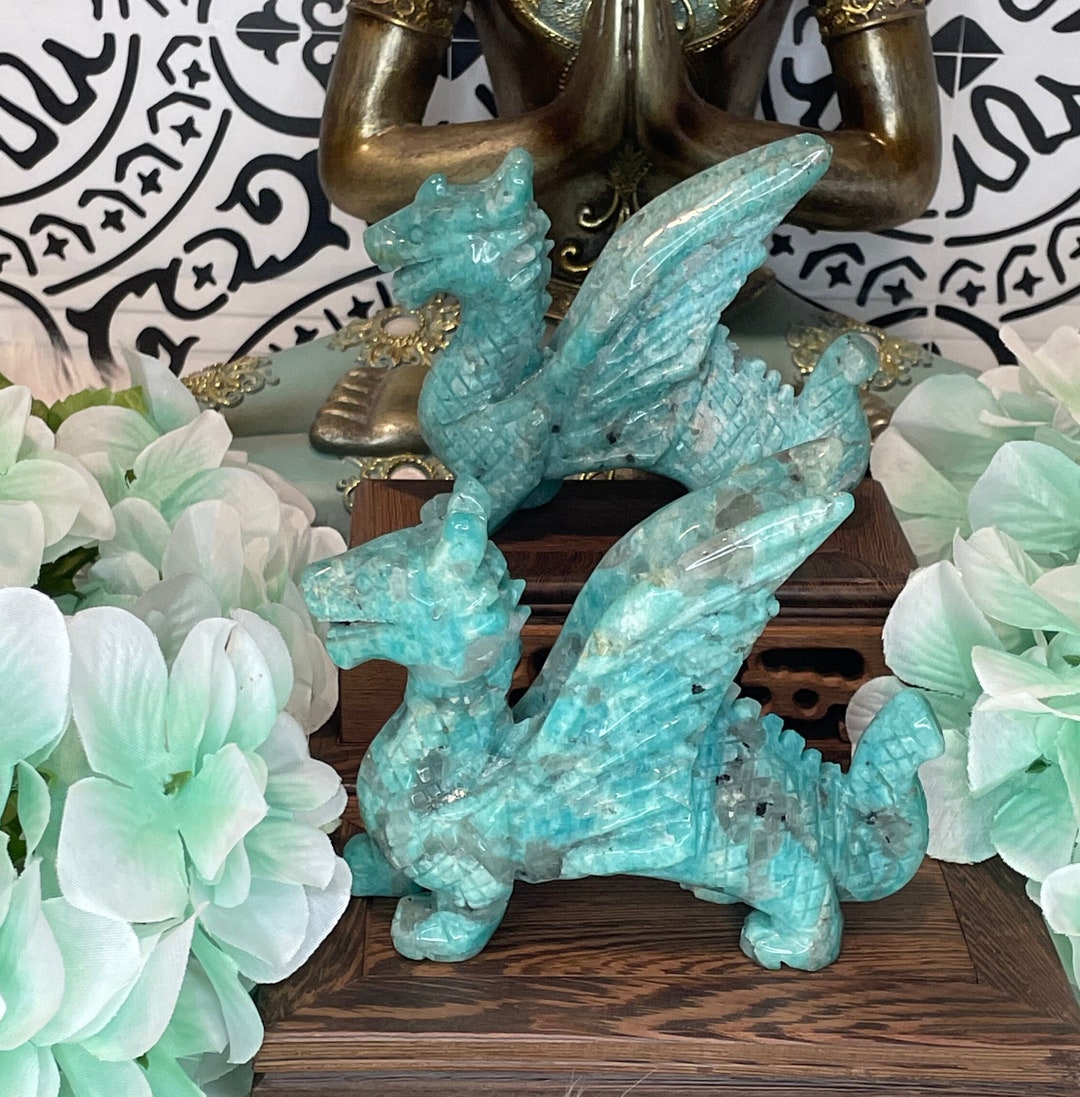 Amazonite Dragons / Healing Crystals / Polished Gems / Home Decor ...