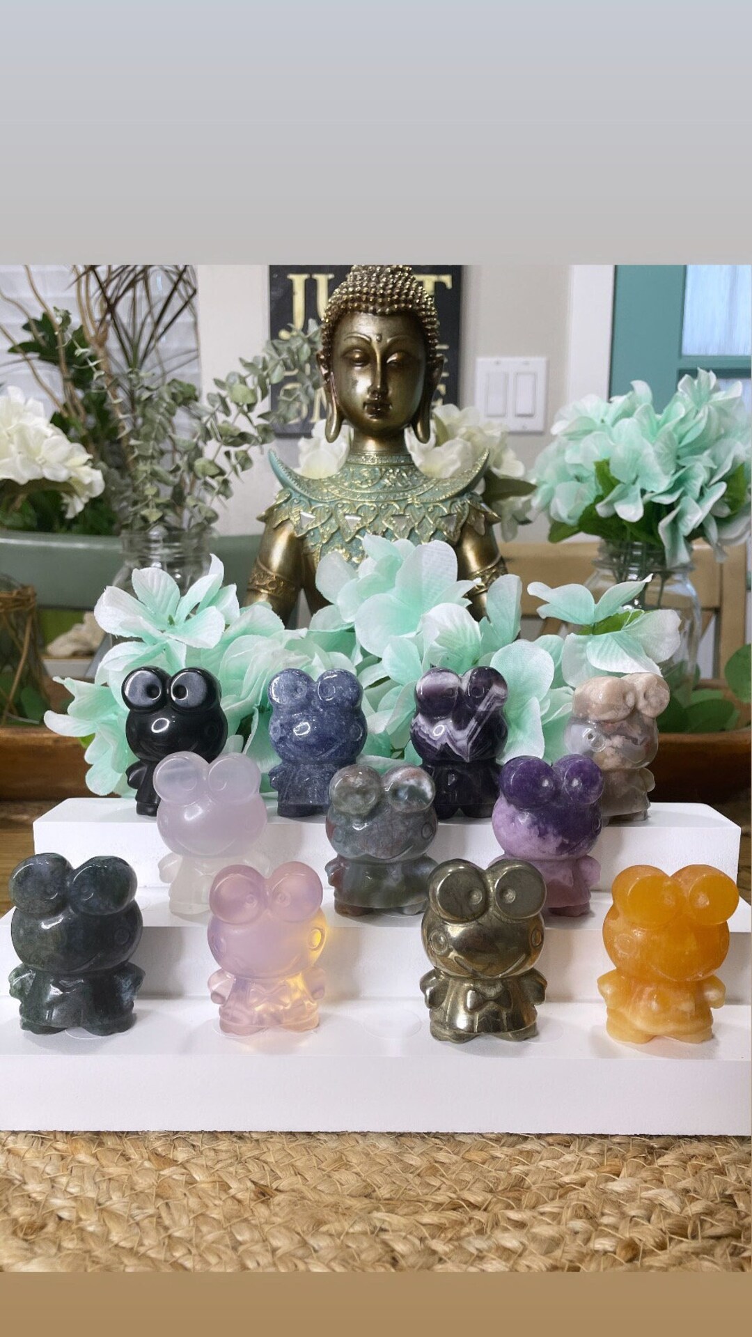 Carved Keroppi Crystals / Healing Crystals / Kawaii Collection / Polish ...