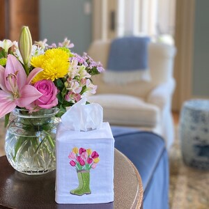 April Showers Machine Embroidery Design – Tulips in Boots (PES, DST ...