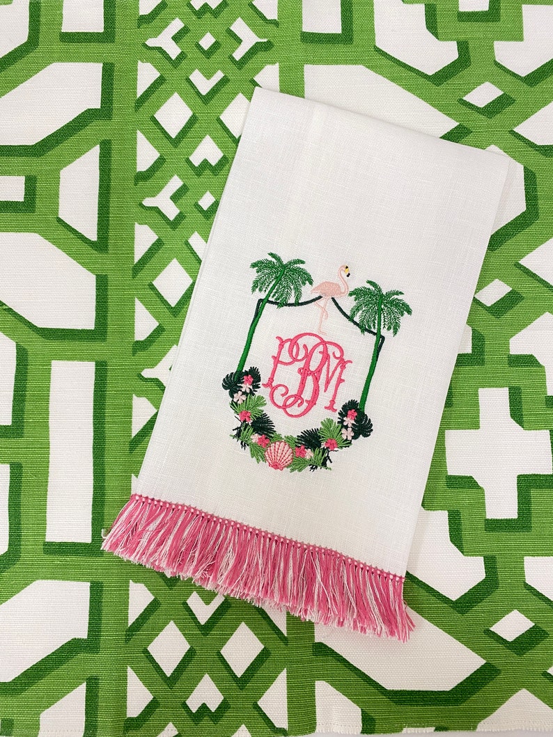 Palm Beach Crest Embroidery Design Digital Machine - Etsy