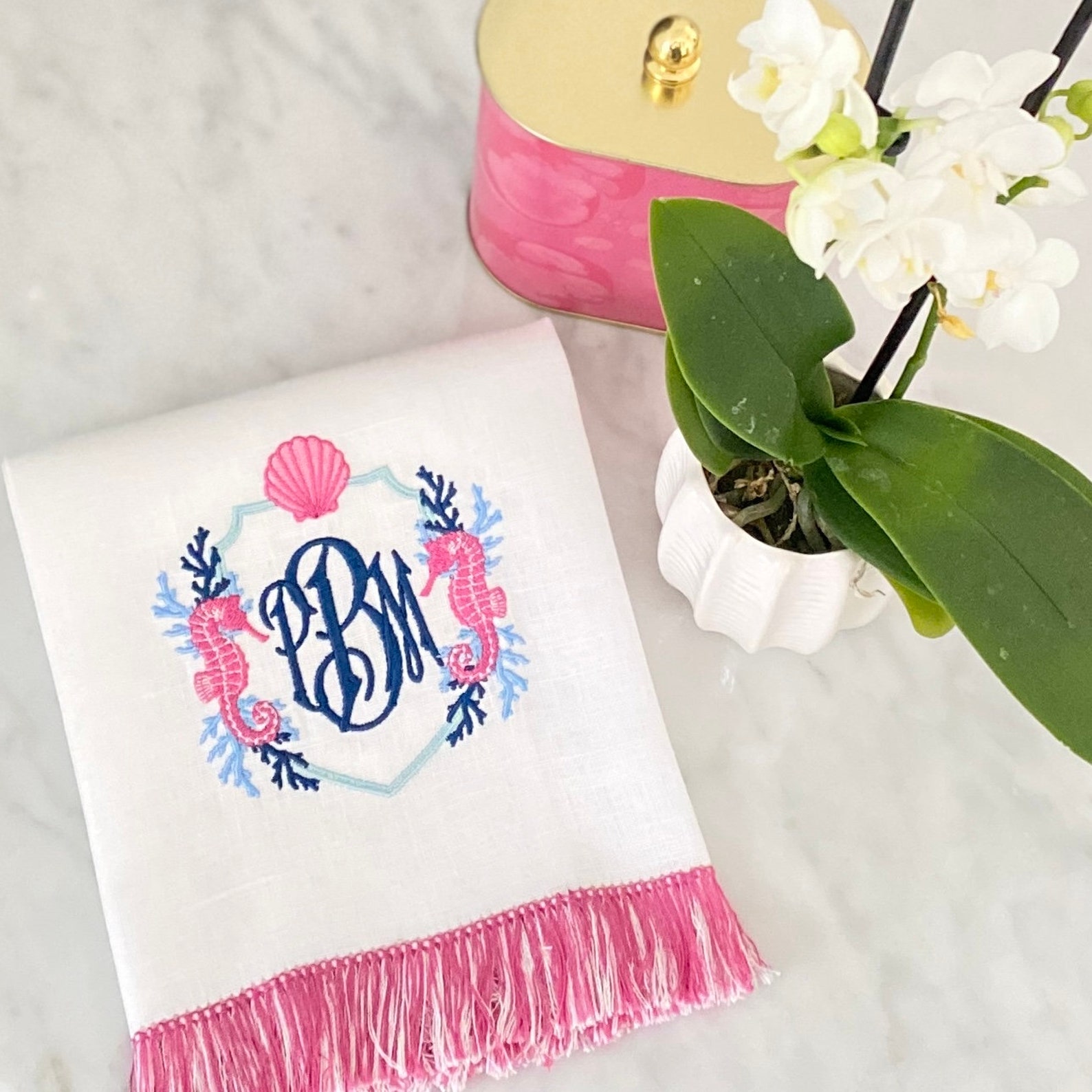 Sea Life Coastal Crest Embroidery Design - Digital Machine Embroidery ...