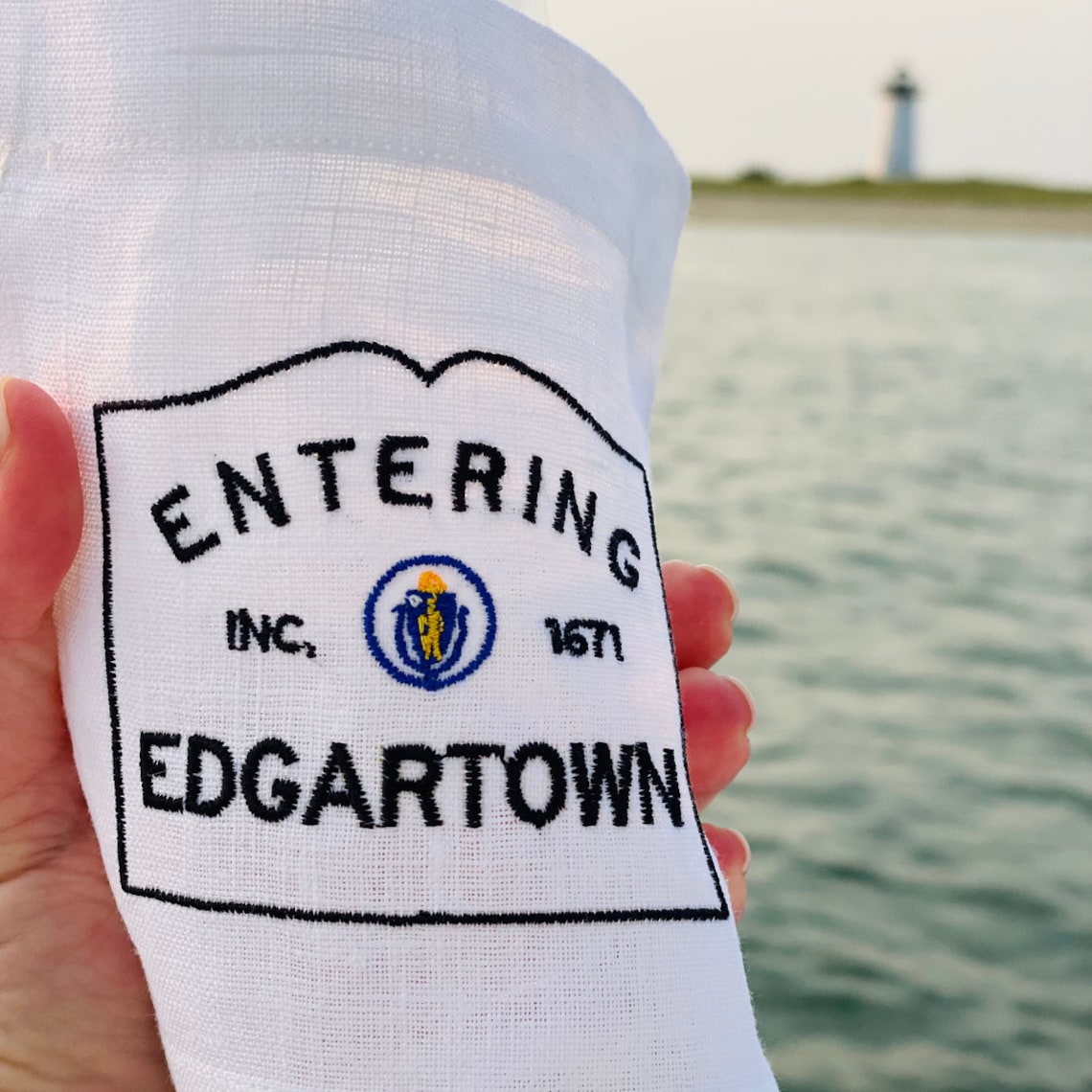 Entering Edgartown Martha's Vineyard Embroidery Design - Machine ...