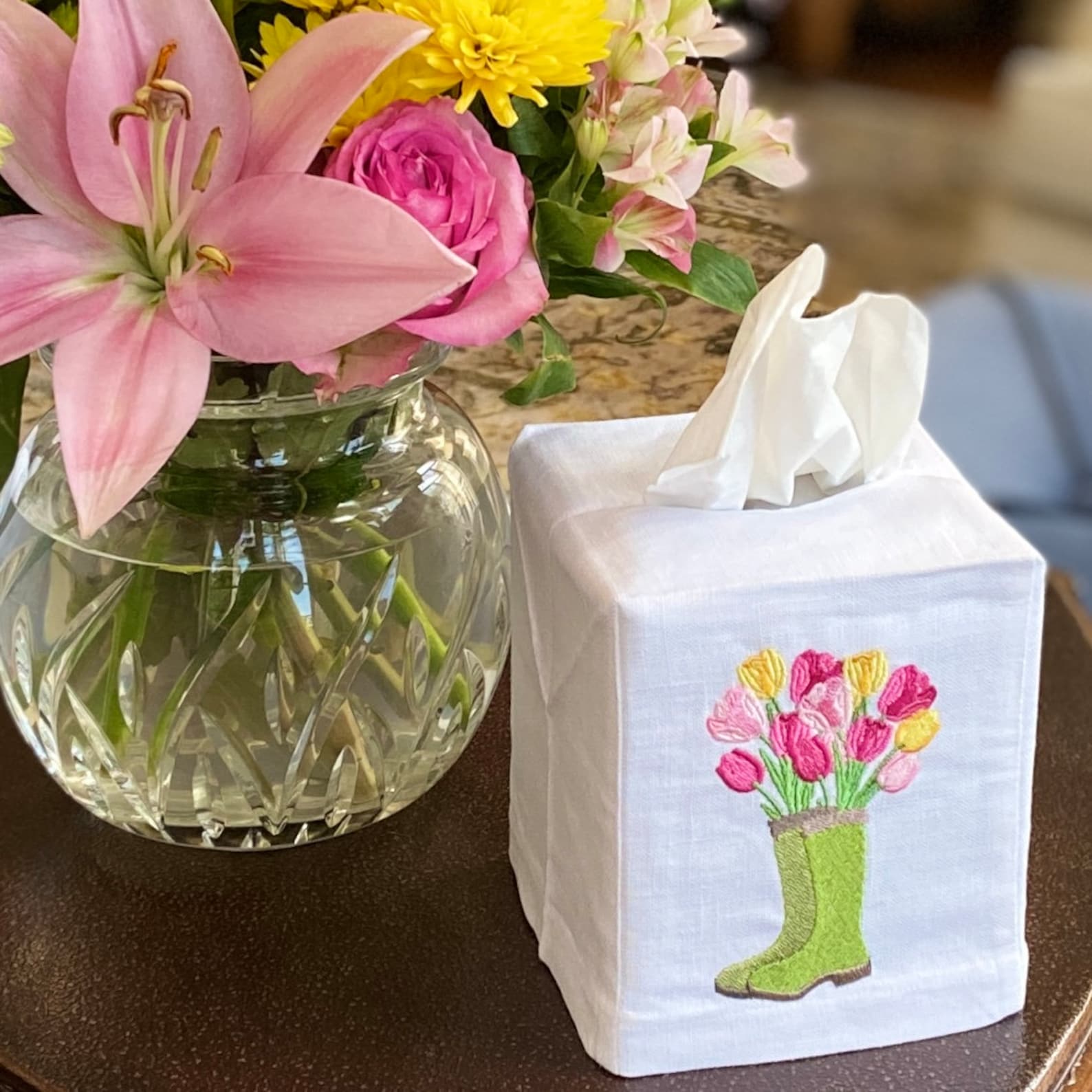 April Showers May Flowers - Machine Embroidery Design File - PES - DST ...