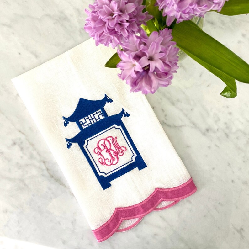 Preppy Pagoda Lantern Frame Embroidery Design - Etsy