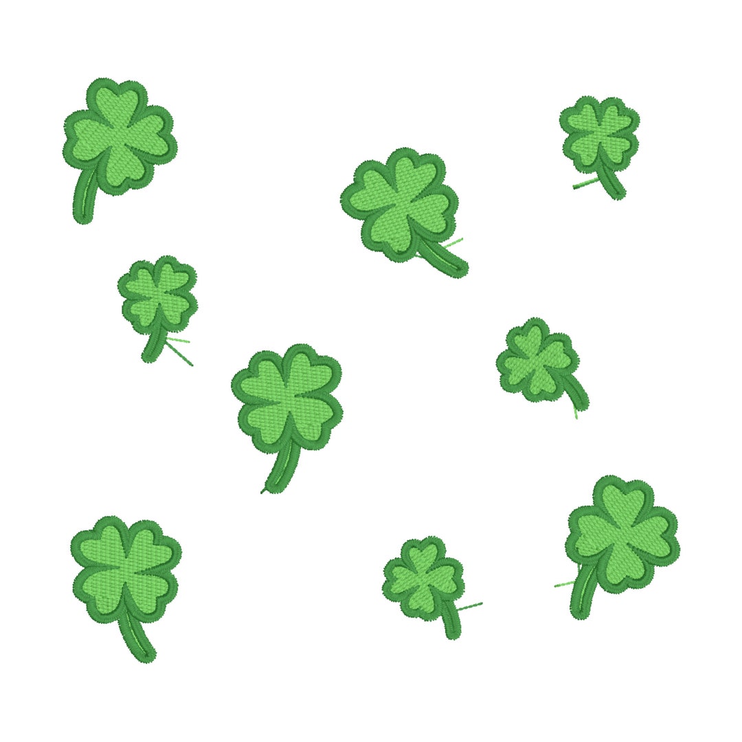 Lots O Luck Scatter Shamrocks - Machine Embroidery Design File - PES ...