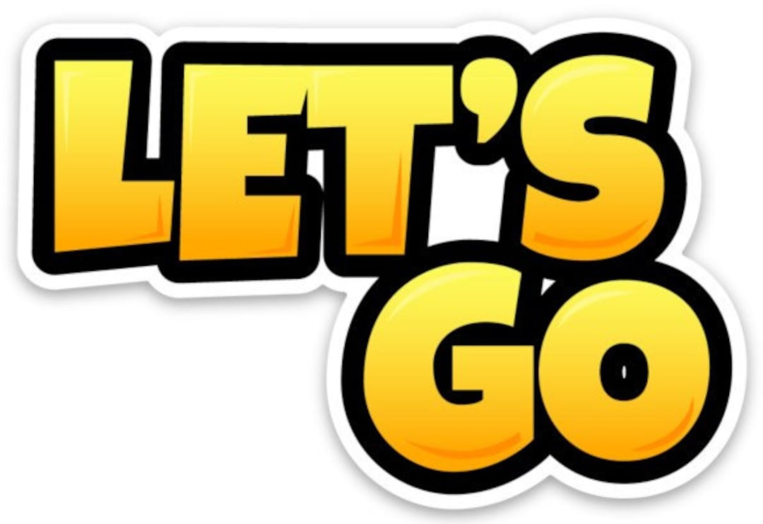 Jackie Gaming Emote Lets Go Sticker Die Cut - Etsy