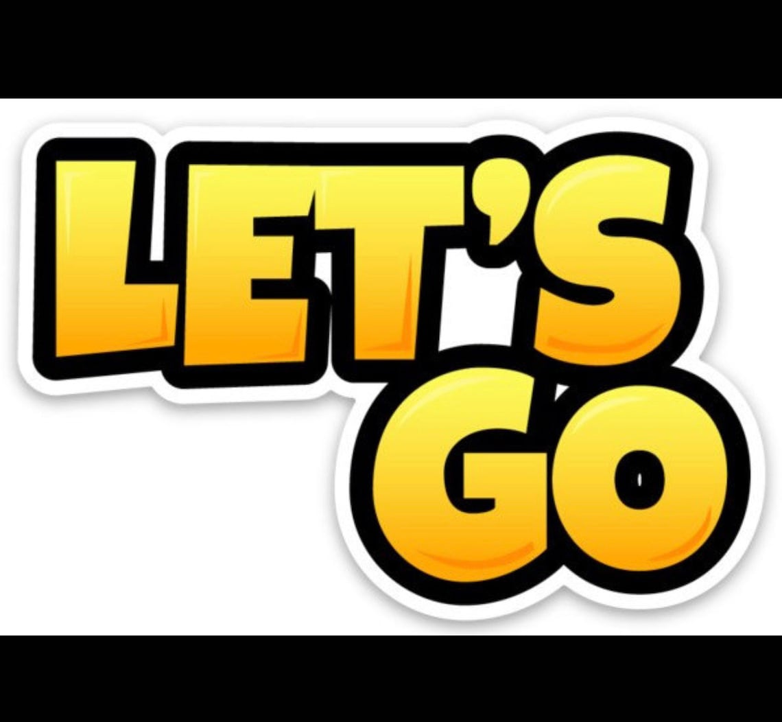 Jackie Gaming Emote Let’s Go Sticker - Die Cut - Etsy