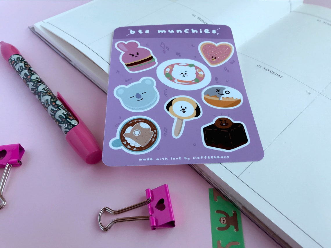 Mini BTS BT21 Inspired Planner Journal Stickers - Kawaii Stickers ...