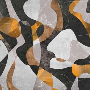 Gold Abstract Peel and Stick Wallpaper- Modern Wall Art Wallpaper for ...