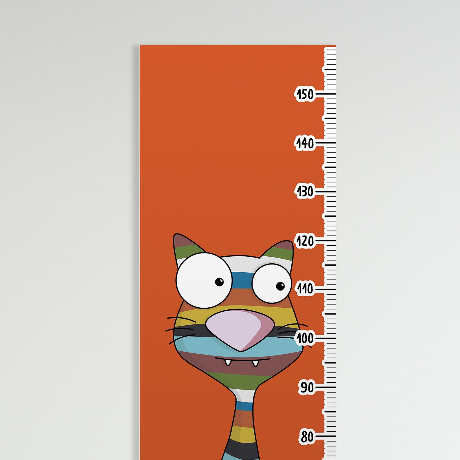 Stadiometer with cat Height meter for children Height chart | Etsy