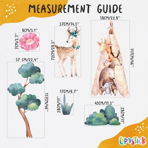 Deer Wall Decal for Kids Rooms Woodland Wall Decal Animal Wall - Etsy