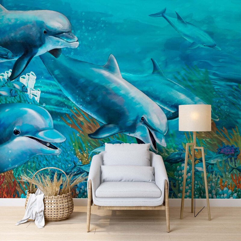 Dolphin Wallpaper - Etsy
