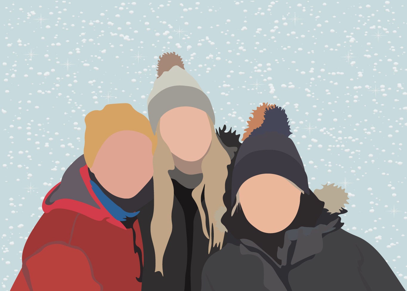 Custom Portraits Faceless Illustrations - Etsy