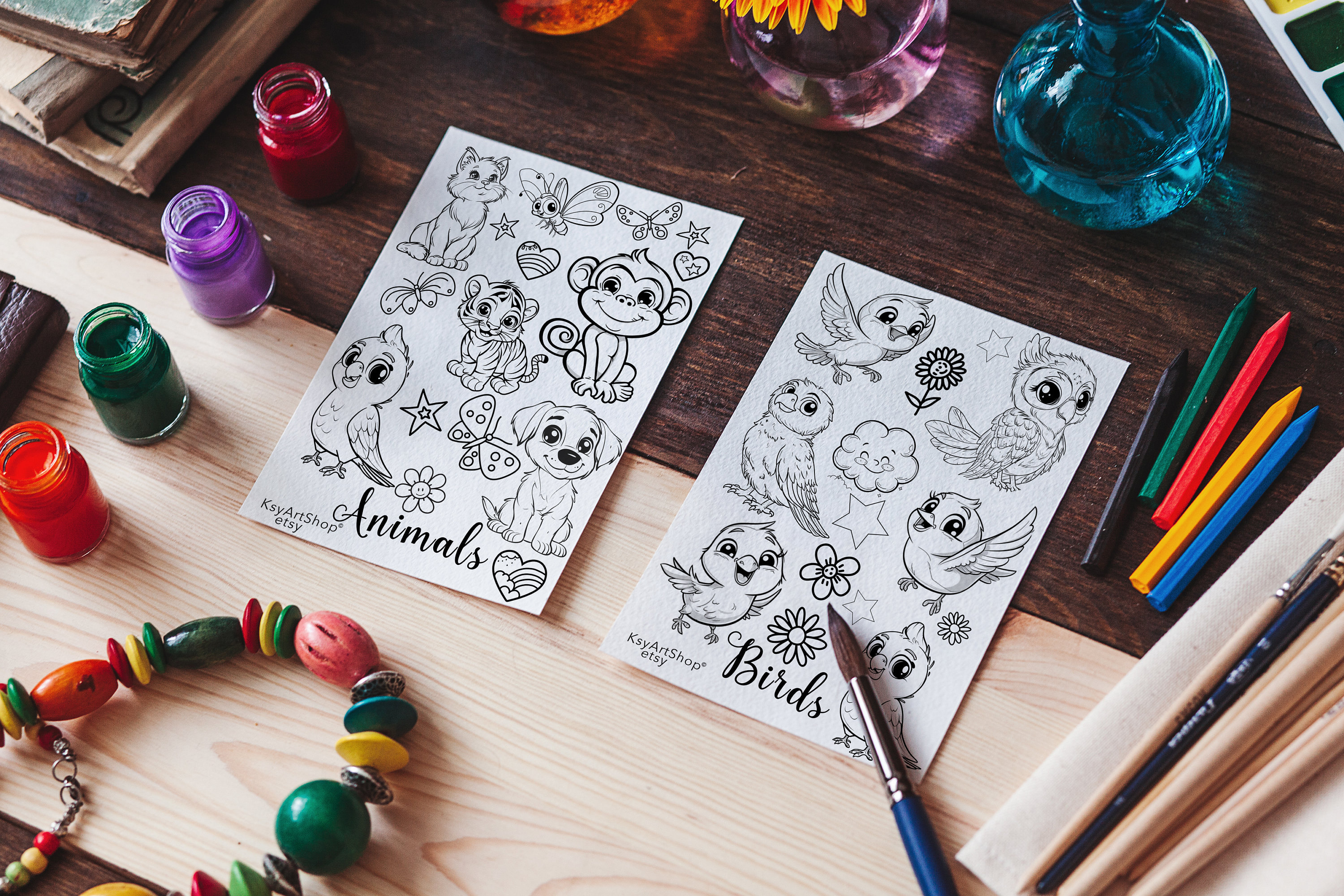 Printable Coloring Sheets, Coloring Pages for Kids, - Etsy