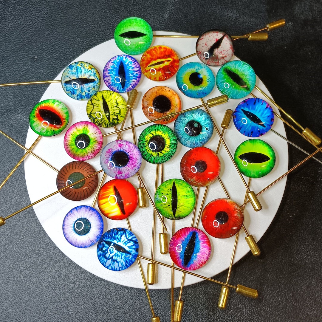 Handmade Gold Tone Eye Stick Pin: Protective Lapel Pin - Etsy