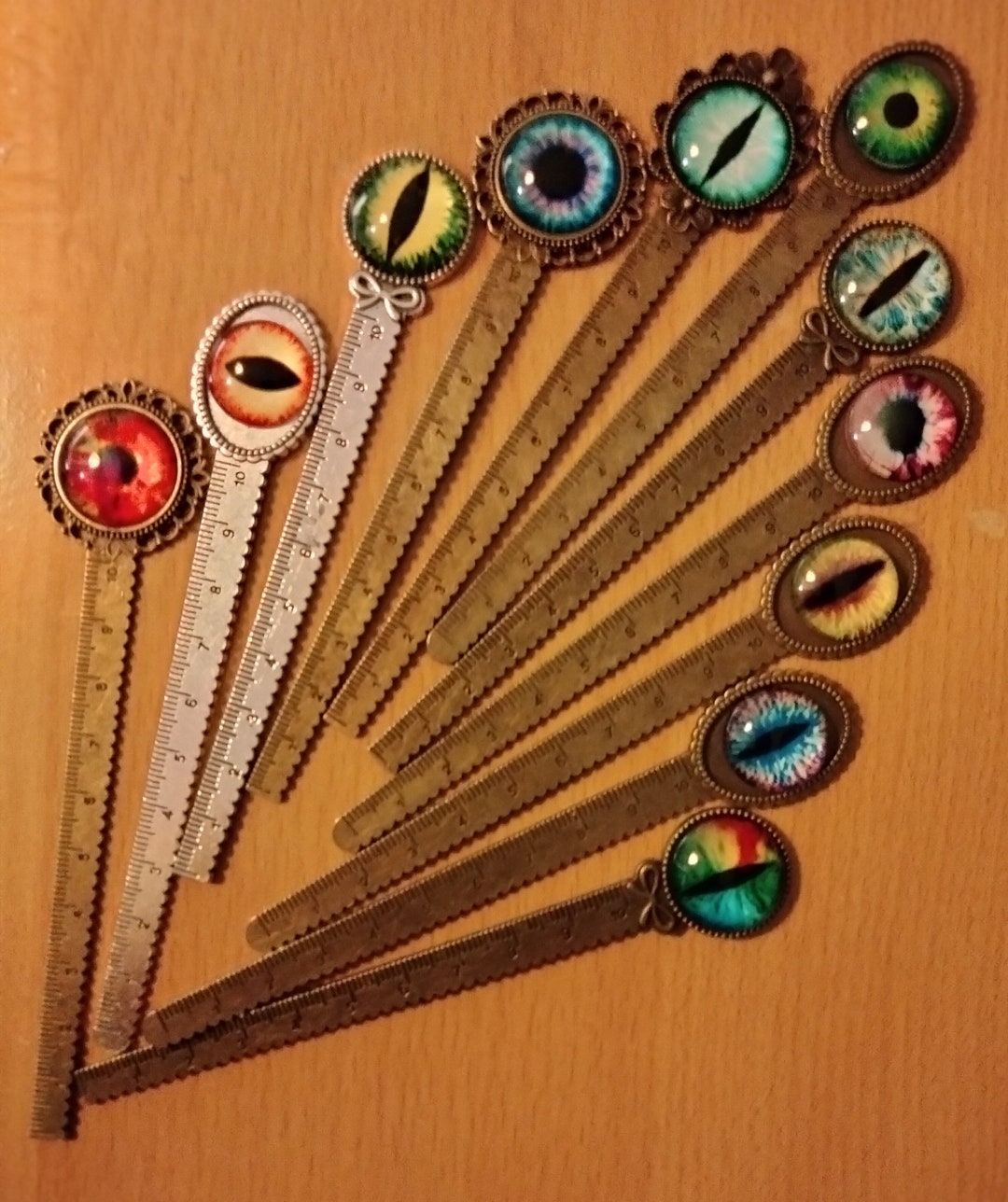 Dragon Eye Bookmark: Gold Steel Page Marker, Book Lover Gift - Etsy