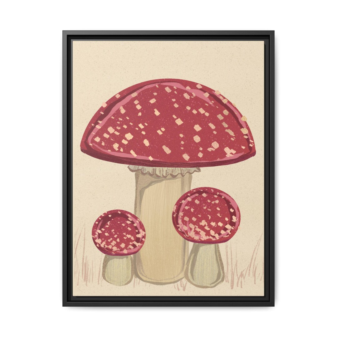 Vintage Mushroom Art Print, Mushroom Decor, Mushroom Print, Wall Art ...