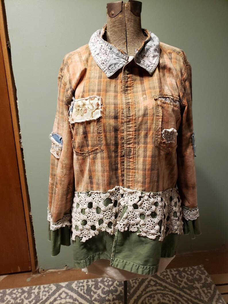 Upcycled Tunic From Men's Flannel Size Xxl - Etsy