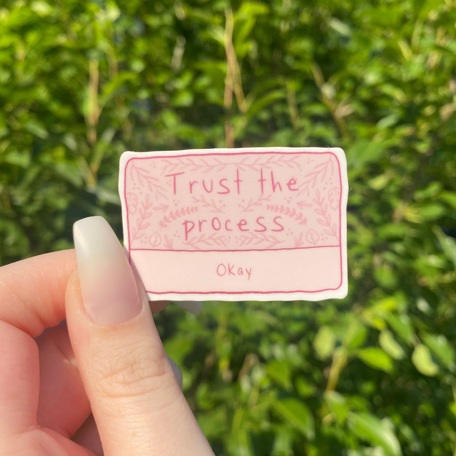 Trust the Process Vinyl Sticker Trust Floral Vinyl - Etsy