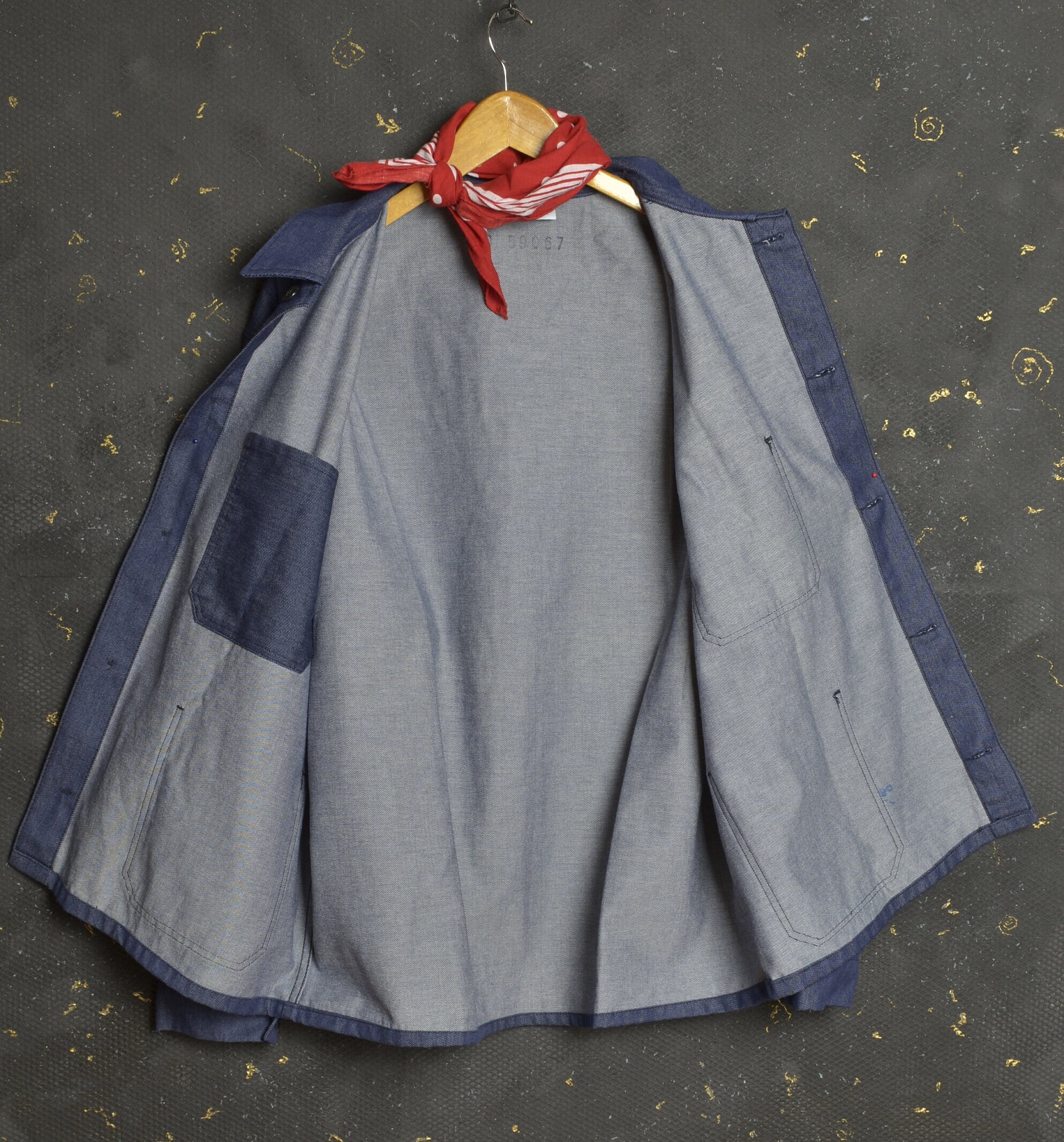 Vintage French Work Jacket XL Men Workwear Chore Coat Denim Shirt Bleu ...