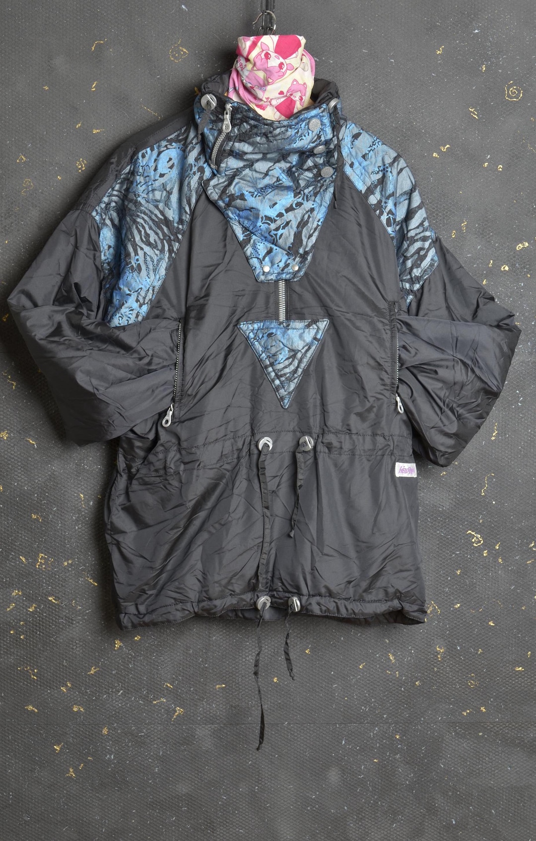 Vintage 80's Ski Jacket M Hibernia Windbreaker Anorak Fleece Snap T ...