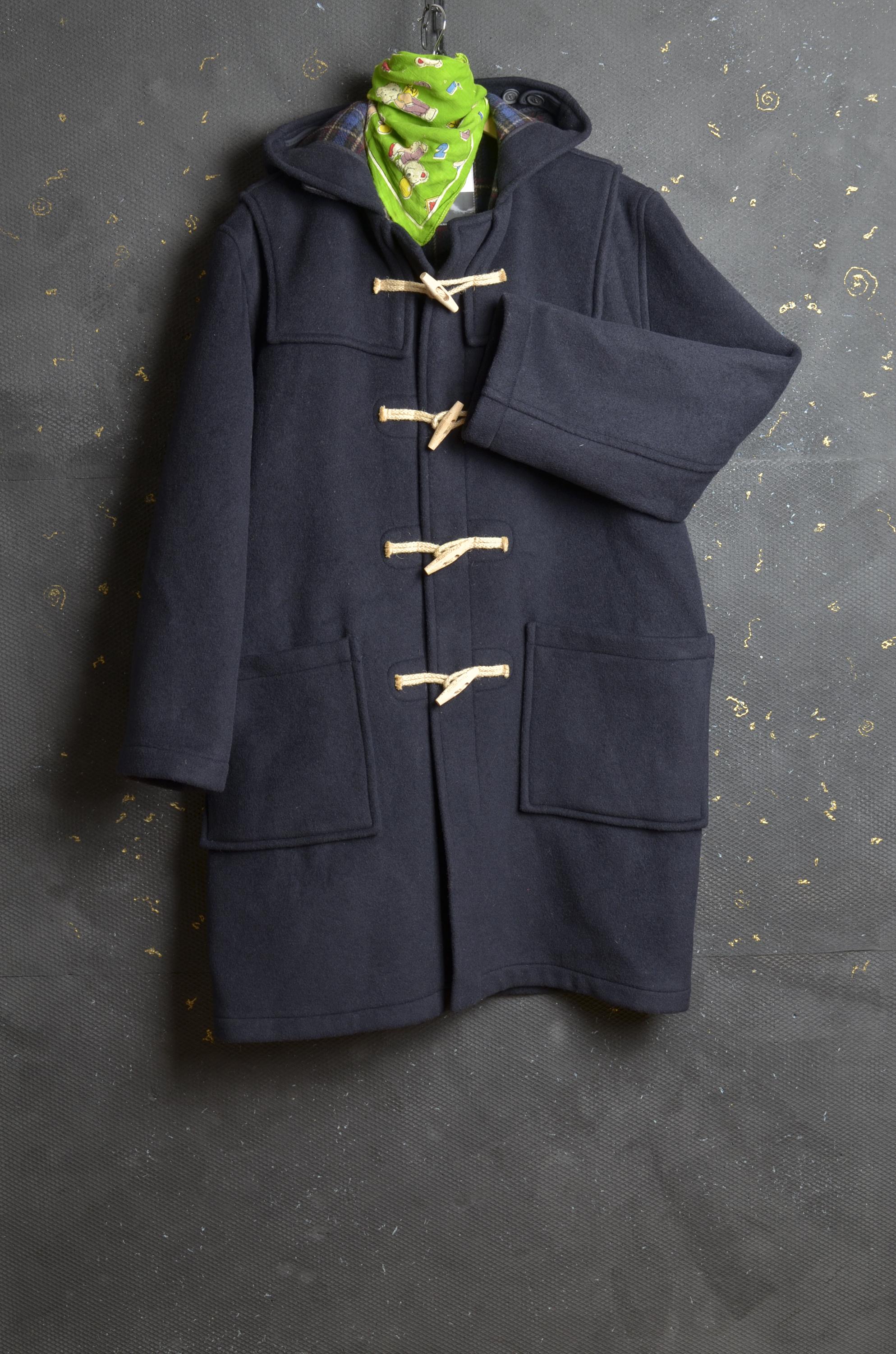 Vintage Original Montgomery England Duffle Coat L England Tartan Tweed ...