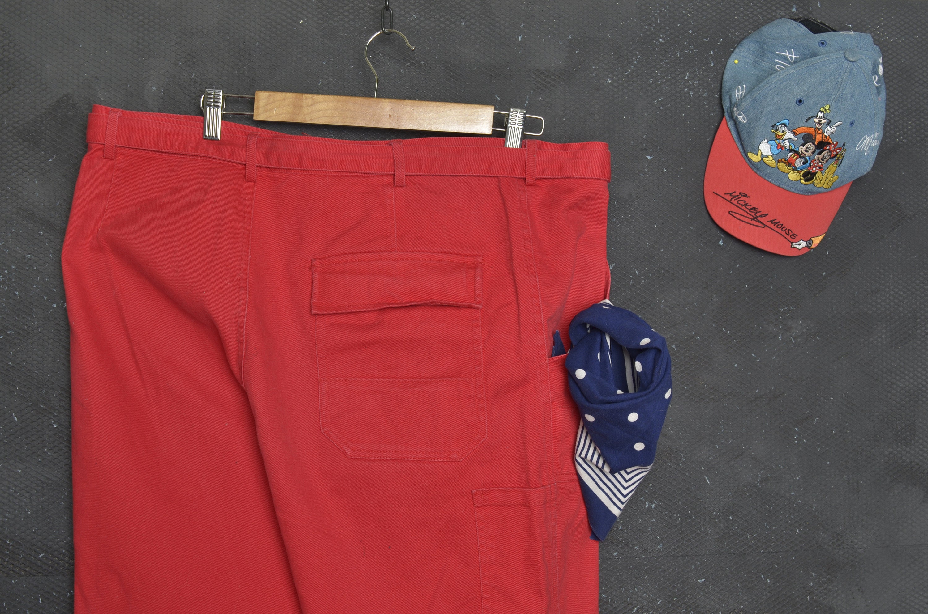 Vintage Work Pant W38 Men Chore Trouser Utility Red Workwear Farmer ...