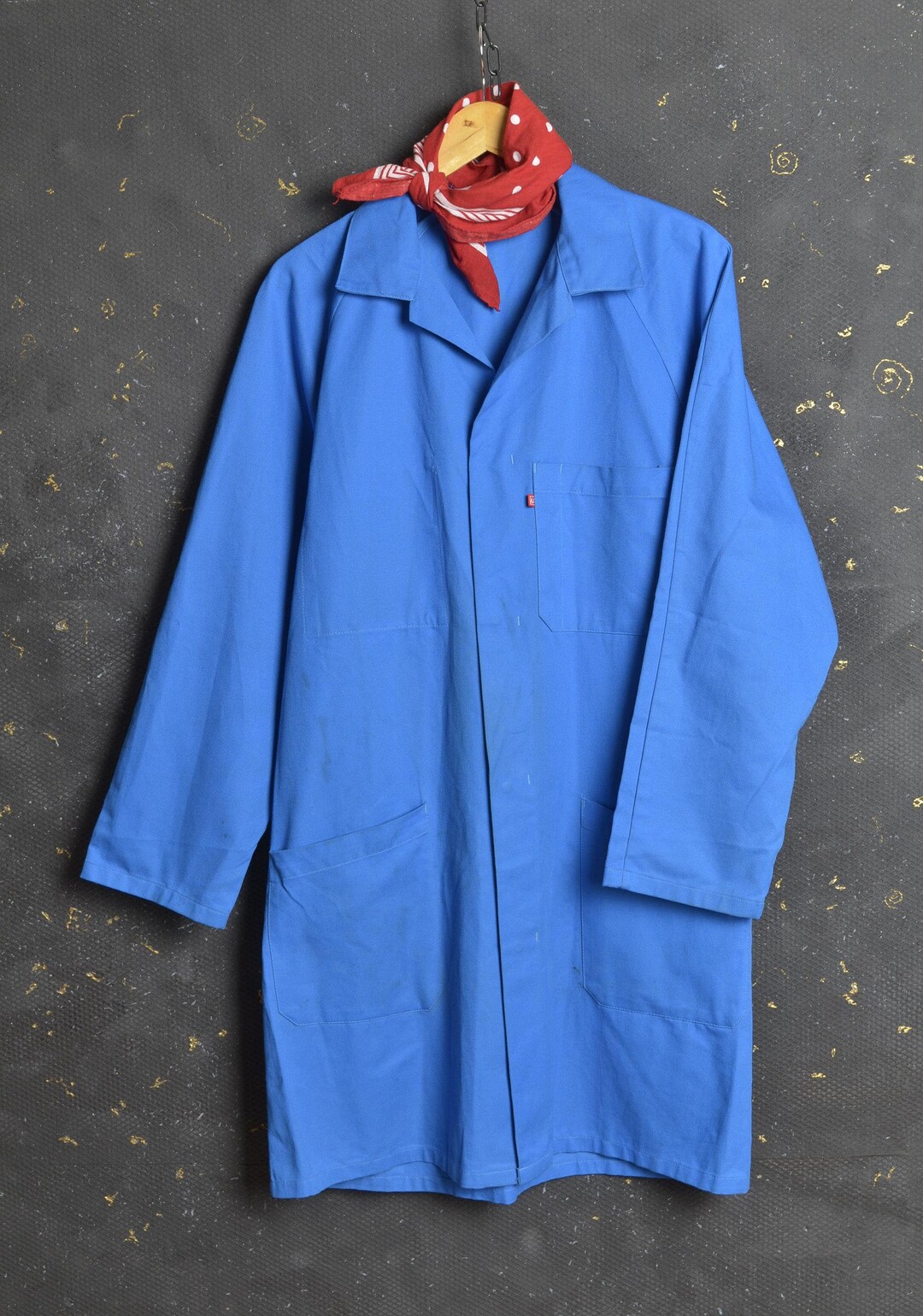 VINTAGE Adolphe Lafont France Work Long Coat L Men French Porter Chore ...