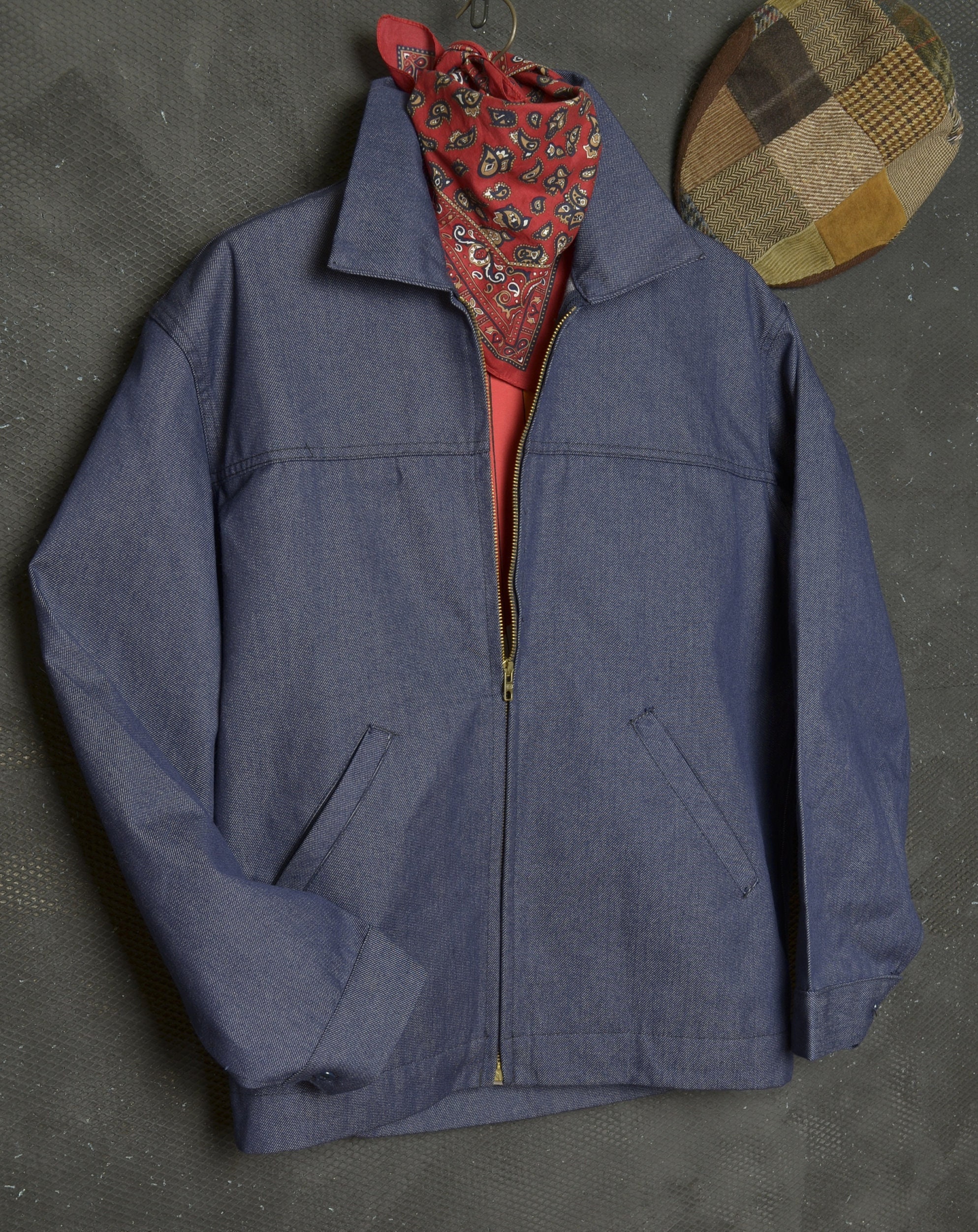 Vintage French Workwear Jacket M Men Denim Work Chore Coat Worker Short ...