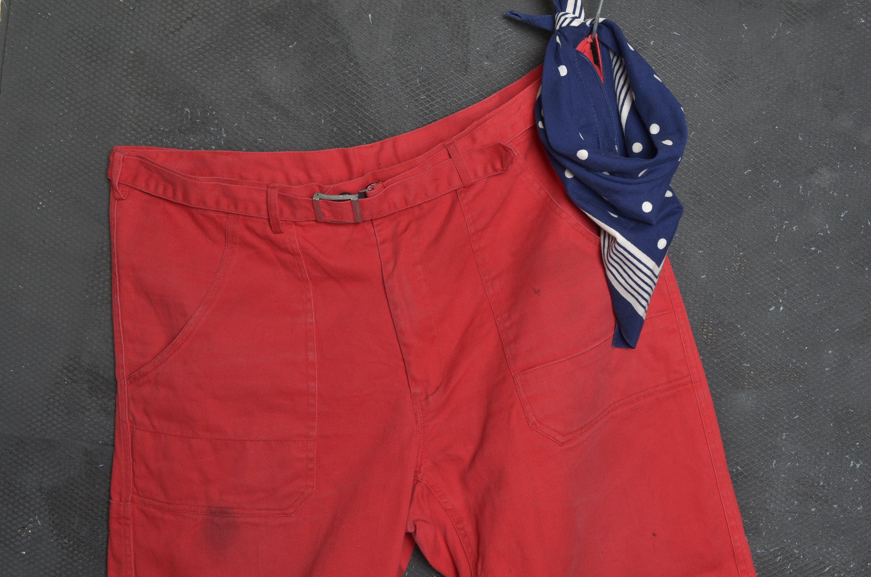 Vintage Work Pant W38 Men Chore Trouser Utility Red Workwear Farmer ...