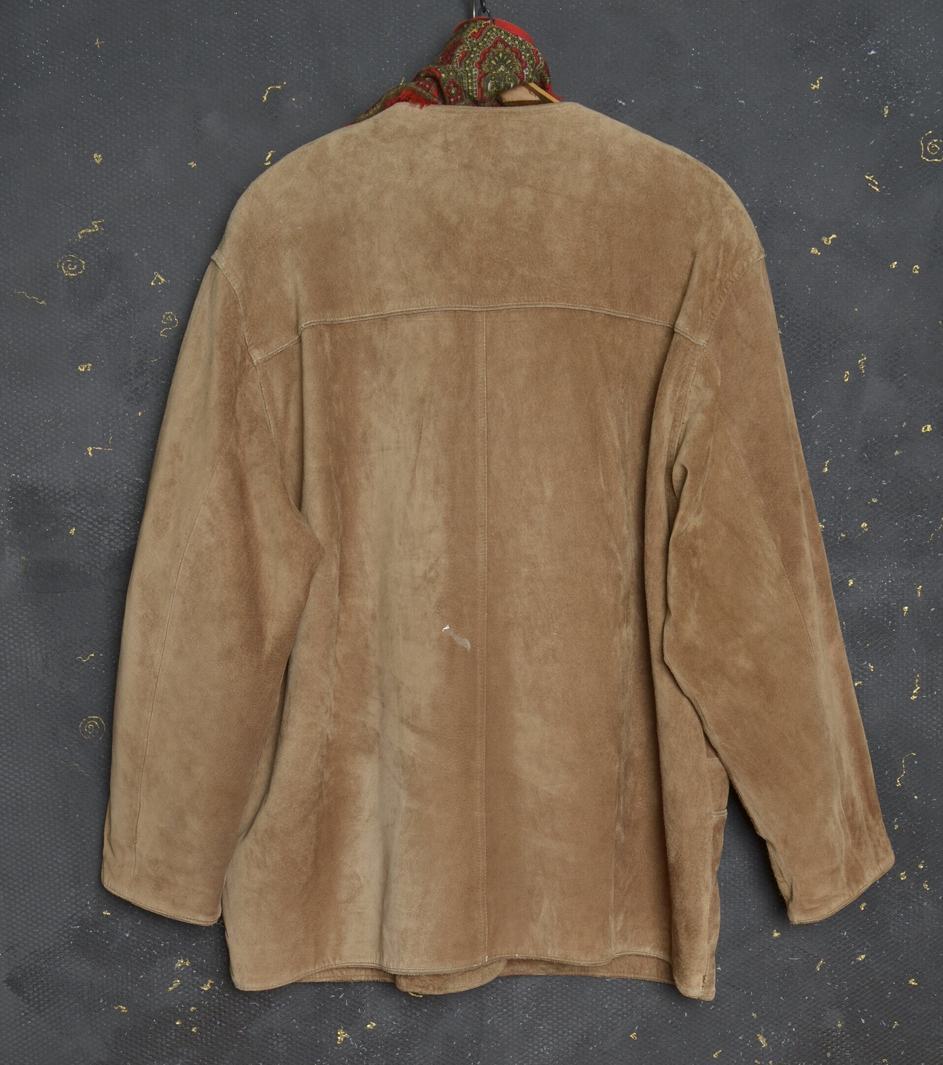 VINTAGE Men Real Leather Shooting Jacket L Outwear Bavarian Loden ...