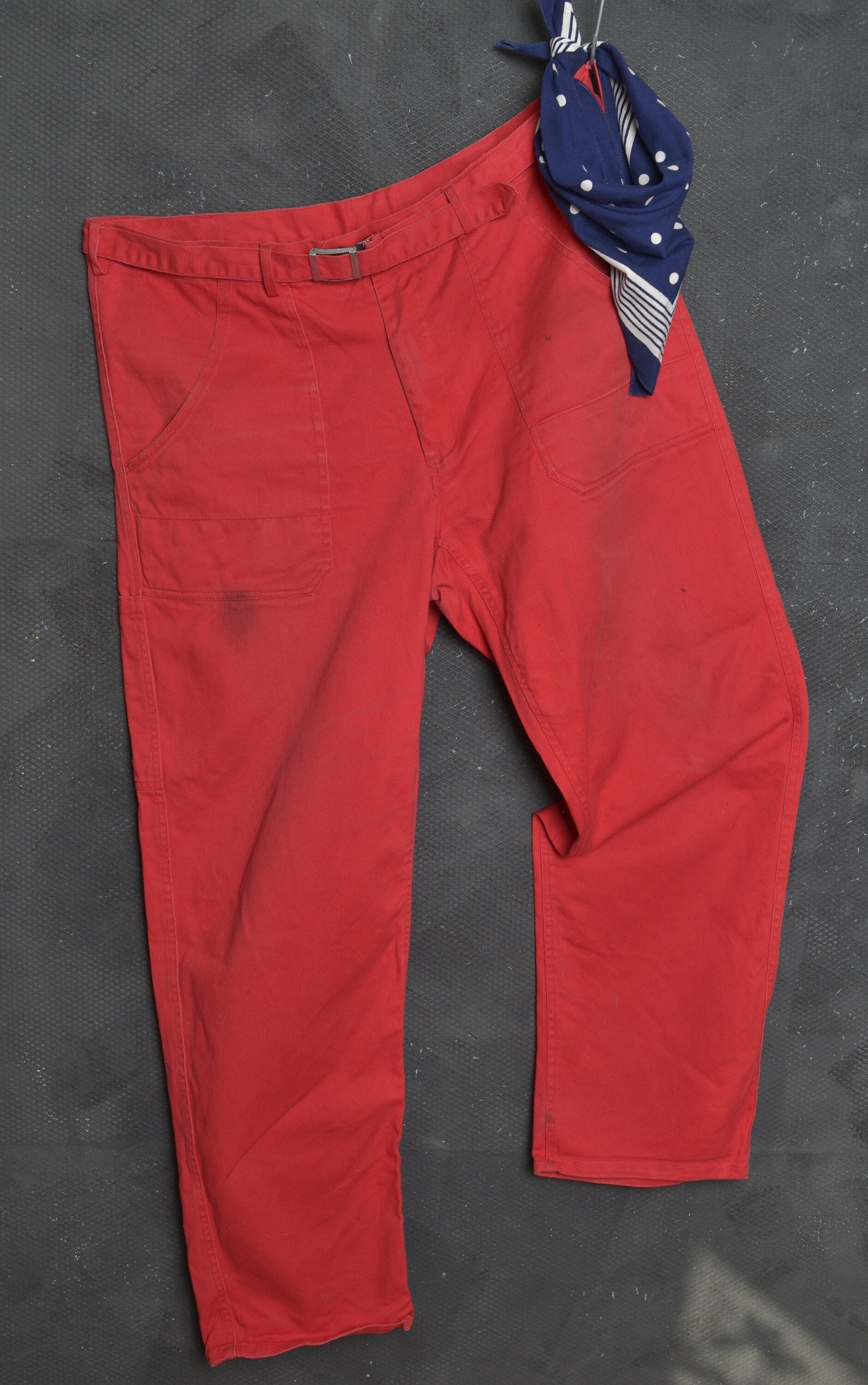 Vintage Work Pant W38 Men Chore Trouser Utility Red Workwear Farmer ...