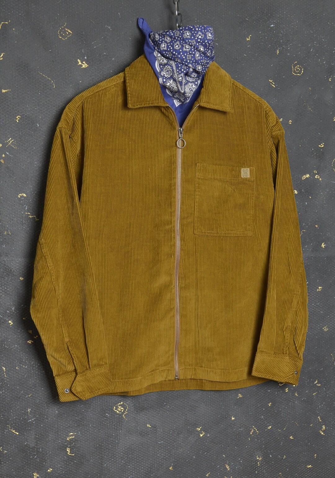 Vintage Workwear Corduroy Jacket S Men Work Cord Coat Brown Bomber ...