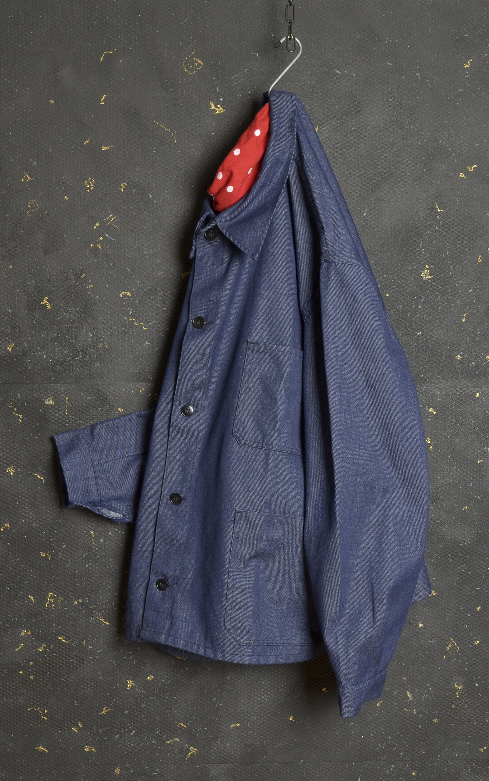 Vintage French Work Jacket XL Men Workwear Chore Coat Denim Shirt Bleu ...