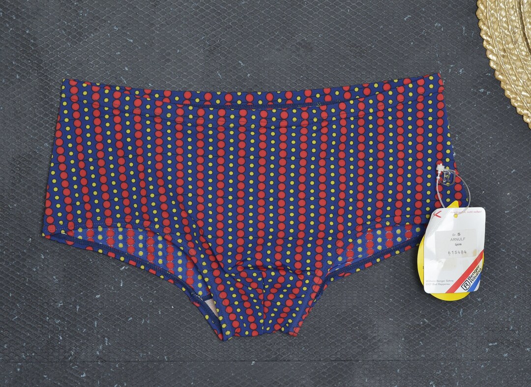Vintage Swim Trunks Men Swim Shorts Dotted Swimwear 70s - Etsy