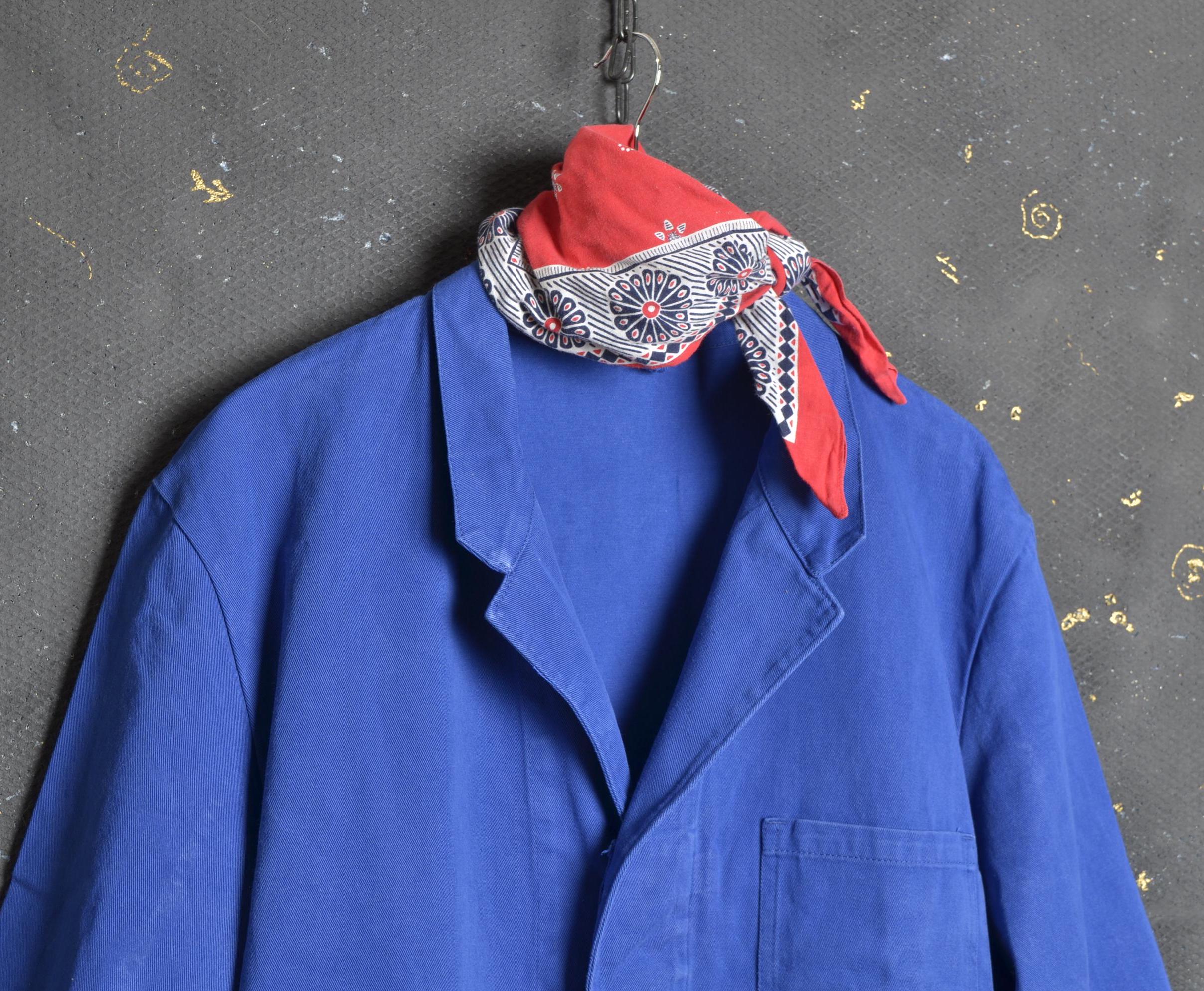 VINTAGE Workwear Long Jacket XL Men Worker Duster Coat Artist Smock ...