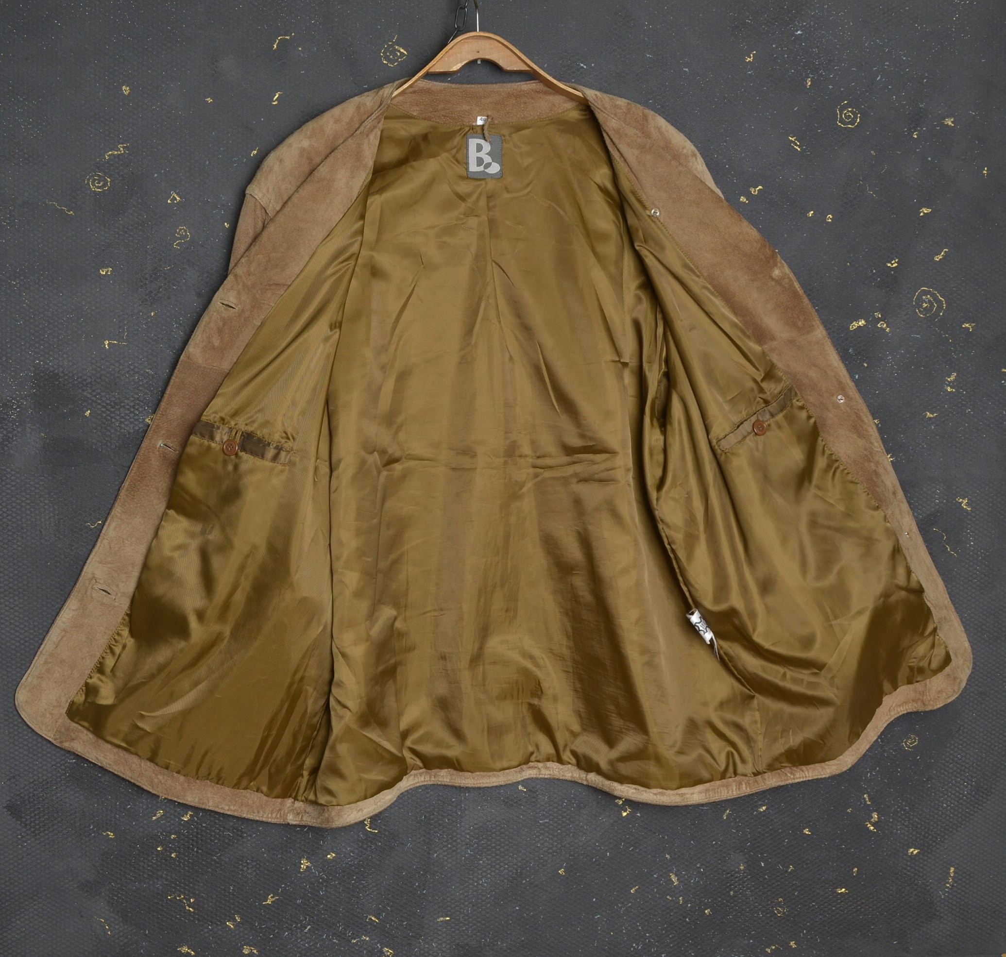 VINTAGE Men Real Leather Shooting Jacket L Outwear Bavarian Loden ...