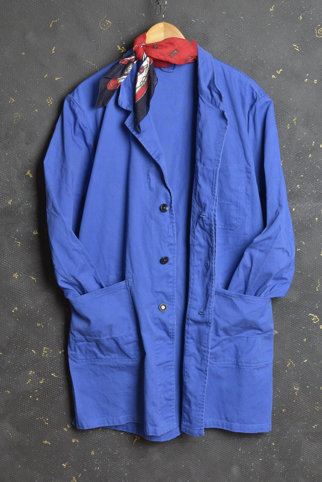 VINTAGE French Work Long Jacket Porters Coat L Men Factory France ...