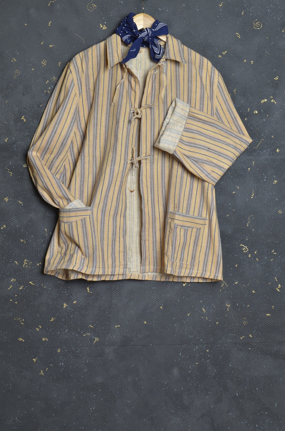 Vintage 50's Prison Work Jacket Shirt Flannel Medium M Workwear Chore ...