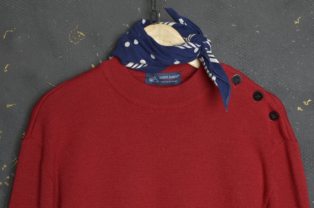 VINTAGE French Sweater M Men Workwear Sailor Jumper Saint - Etsy