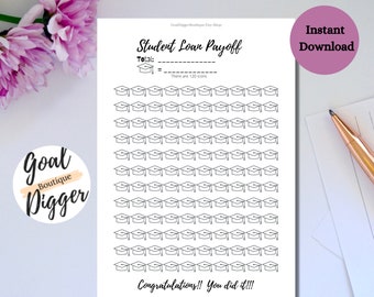 Student Loan Payoff Tracker Printable PDF - Etsy