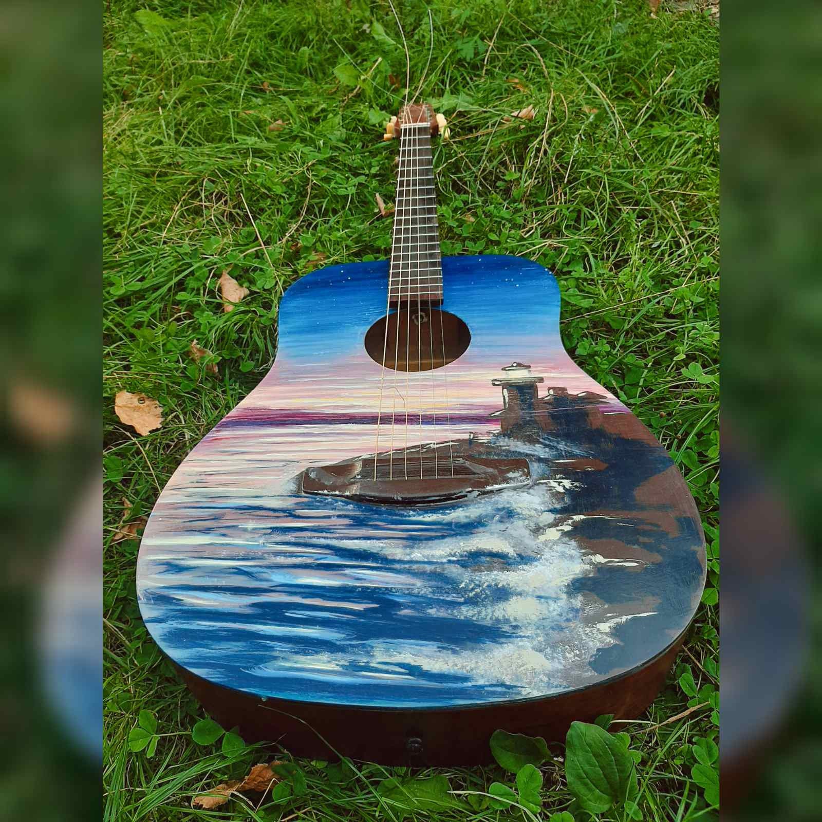 Custom Hand Painted Acoustic Guitar Custom Guitar Acoustic - Etsy
