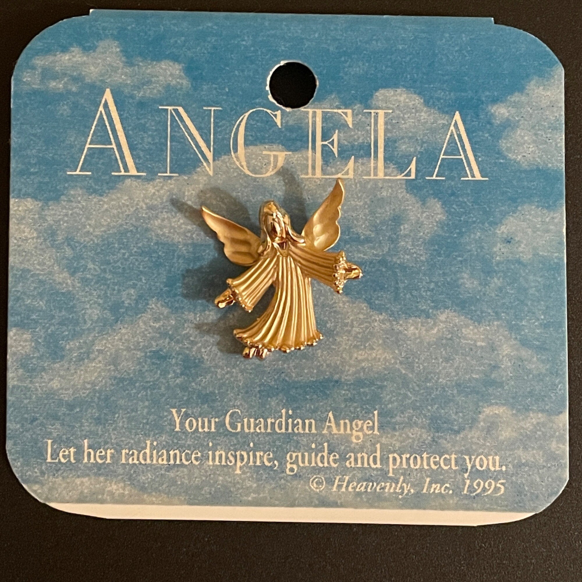 1995 Rare Angela Your Guardian Angel heavenly, Inc. Golden Lapel Pin - Etsy