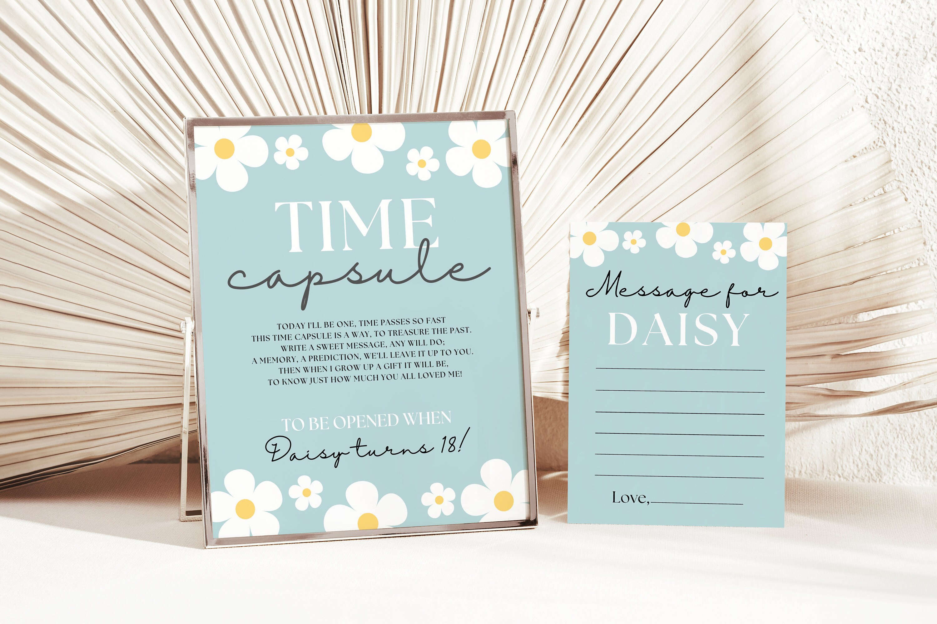 Little Miss Onederful Time Capsule Sign Message, Editable First ...
