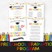 Preschool Graduation Program Editable Template, Printable Pre-k Canva ...
