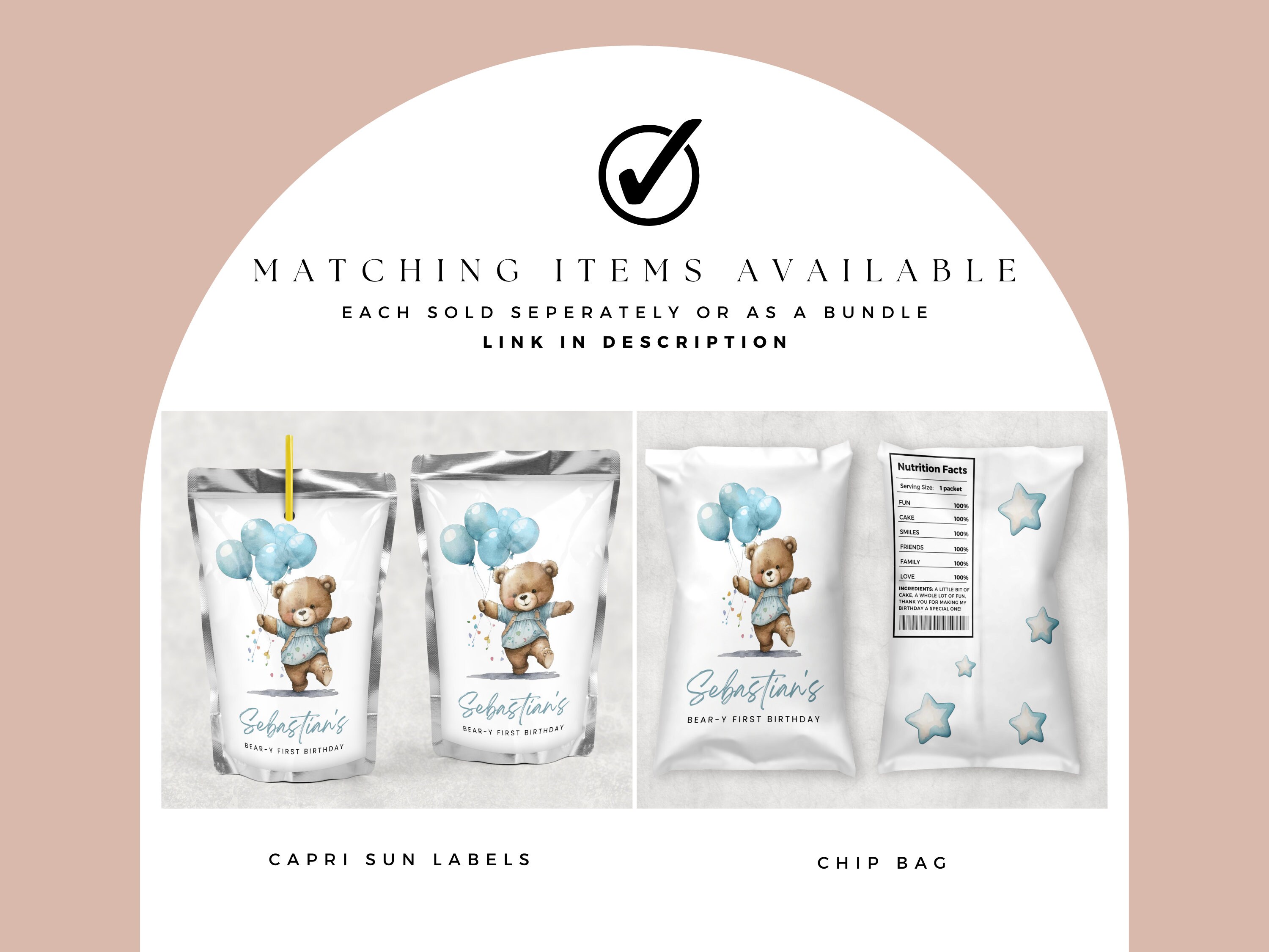 Bear Candy Bar Wrapper Template, Beary 1st Birthday Editable Chocolate ...