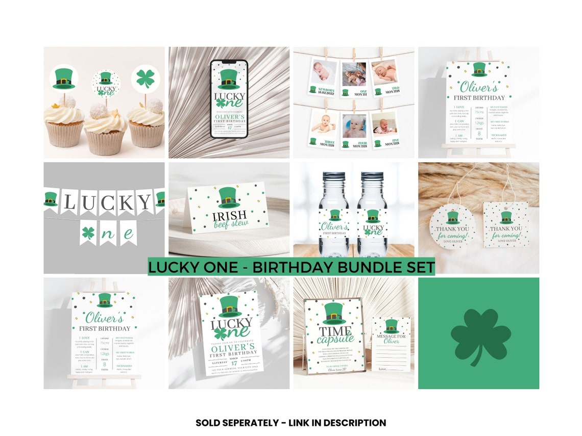 Lucky One Birthday Invitation, St Patricks Day Kids Invitations, St ...
