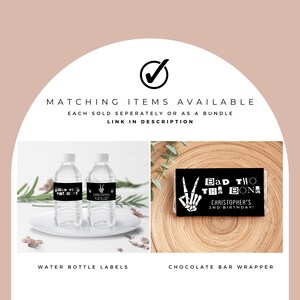 Bad Two the Bone Capri Sun Labels, Skeleton 2nd Birthday (DIY Canva ...